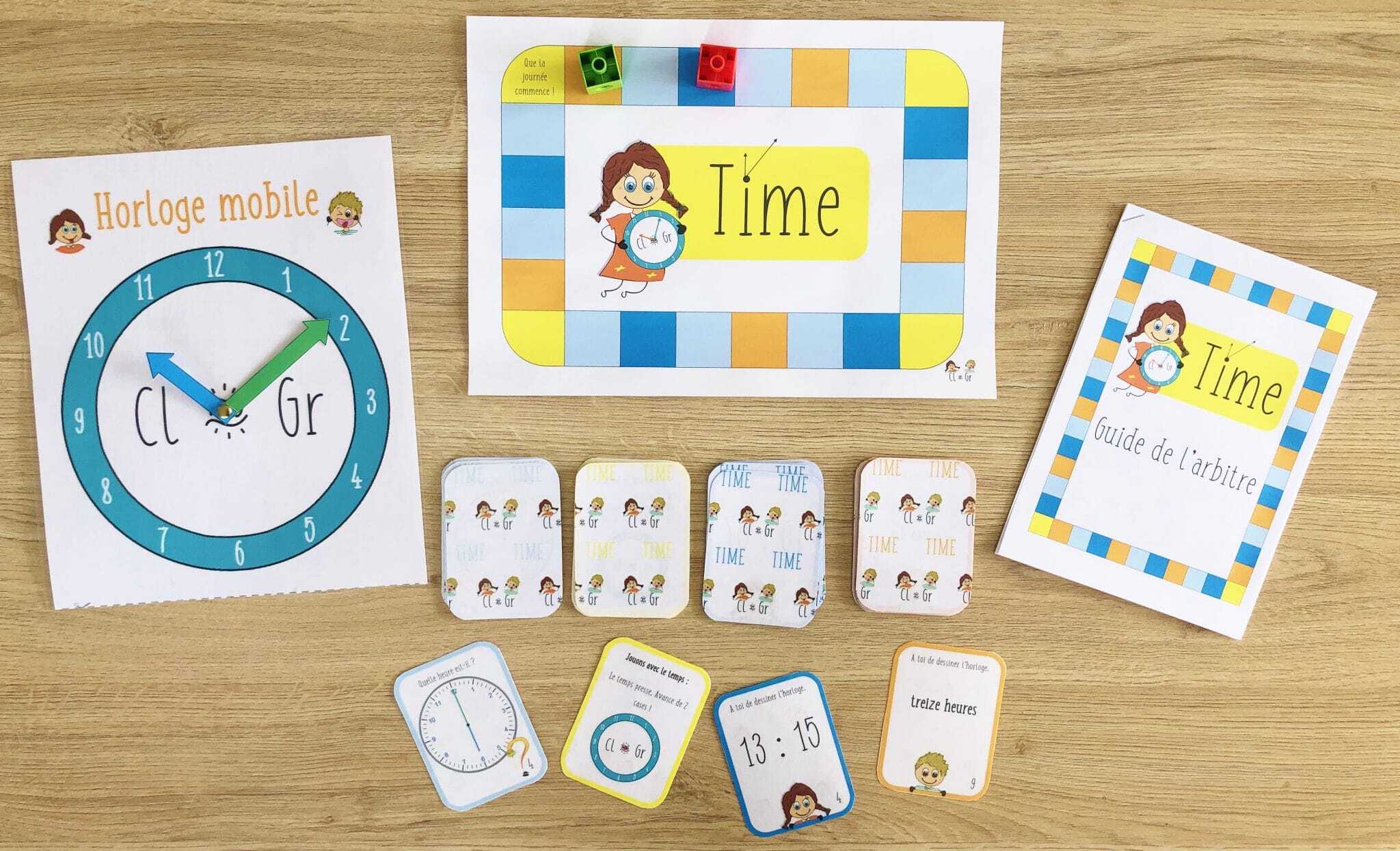 Time : c'est l'heure d'apprendre en jouant ! - Classe et Grimaces - Jeu