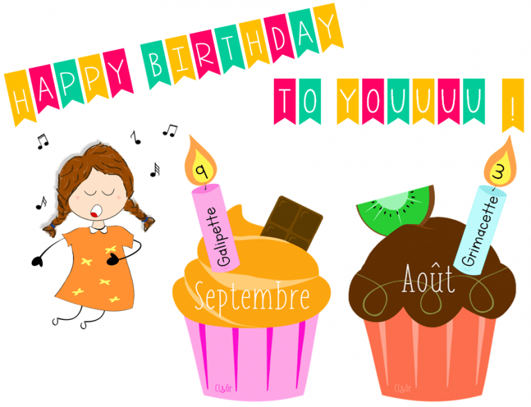 Affichage - CupCakes des anniversaires ! - Classe et Grimaces