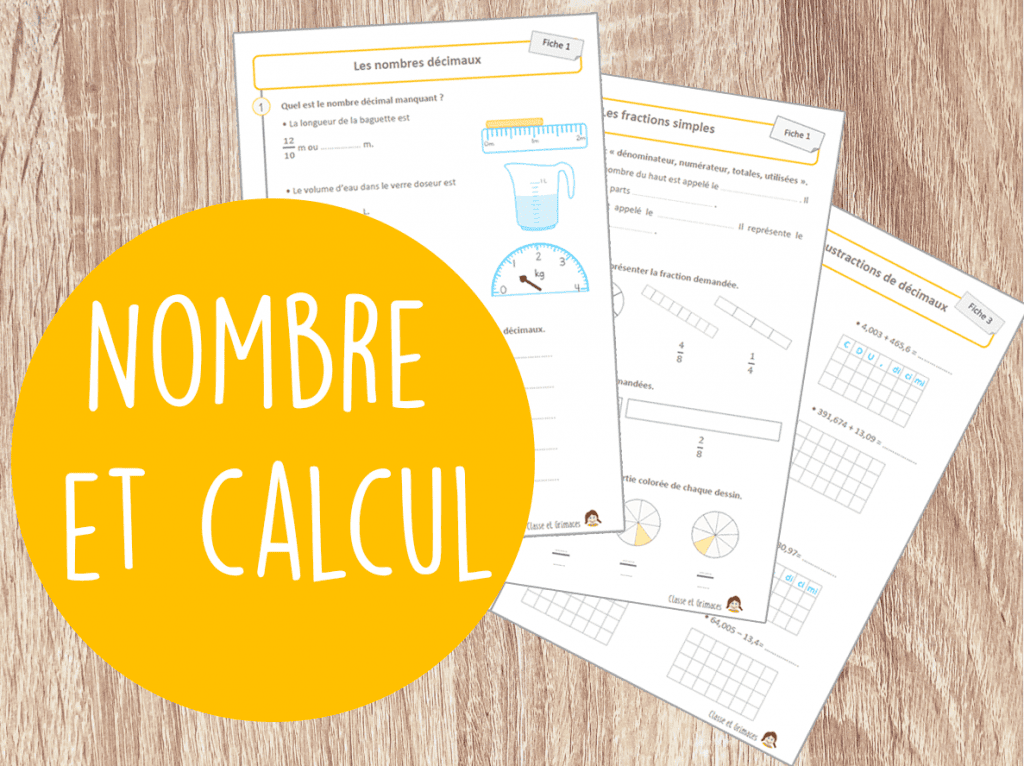 Mathématiques CM2 - Classe et Grimaces