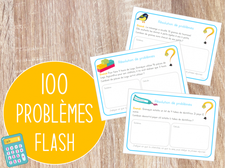 Problèmes Maths CM1 - CM2 - Classe et Grimaces