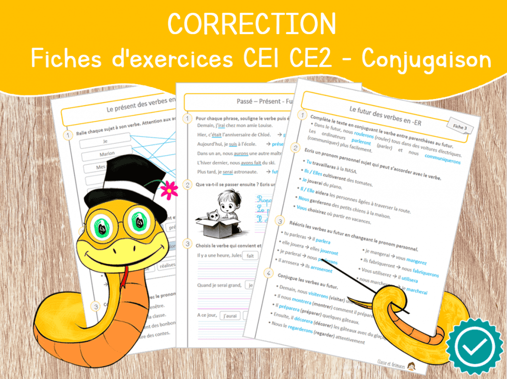 Exercices De Conjugaison Ce1 à Imprimer Gratuit | Chtoby Pomnili