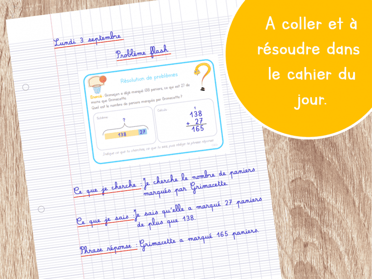 Problèmes Maths CM1 - CM2 - Classe et Grimaces